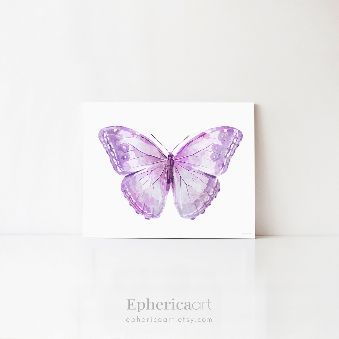 Lavender Purple Butterfly art print Butterfly wall art | Etsy