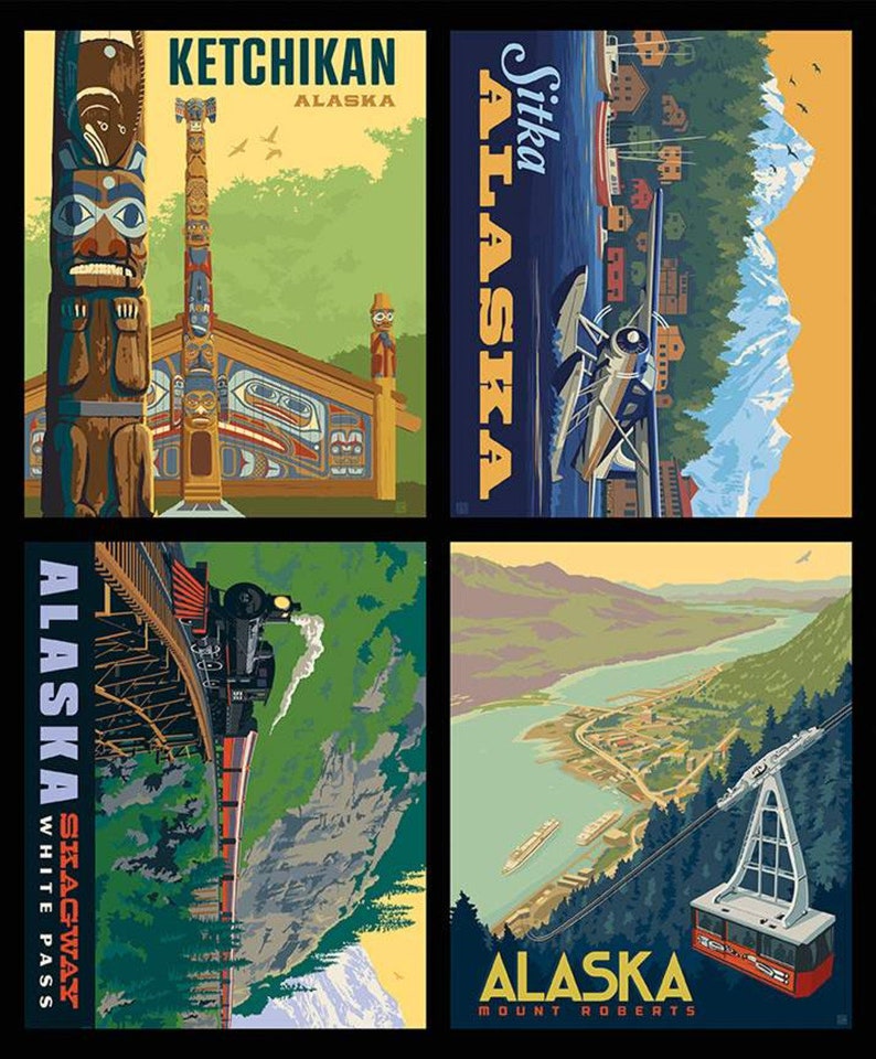 Destinations Poster Panel Alaska From Riley Blake Fabrics - Etsy