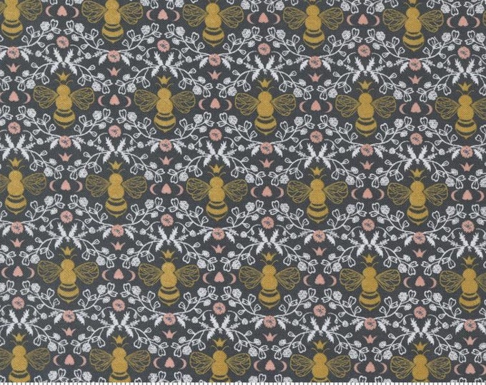 Meadowmere by Gingiber for Moda Fabrics in Blossom Large Bees Gold ...