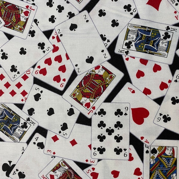Playing Cards Fabric - Etsy