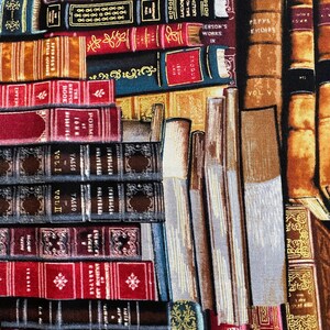 Metallic Book Cover Fabric From Timeless Treasures Fabrics - Etsy