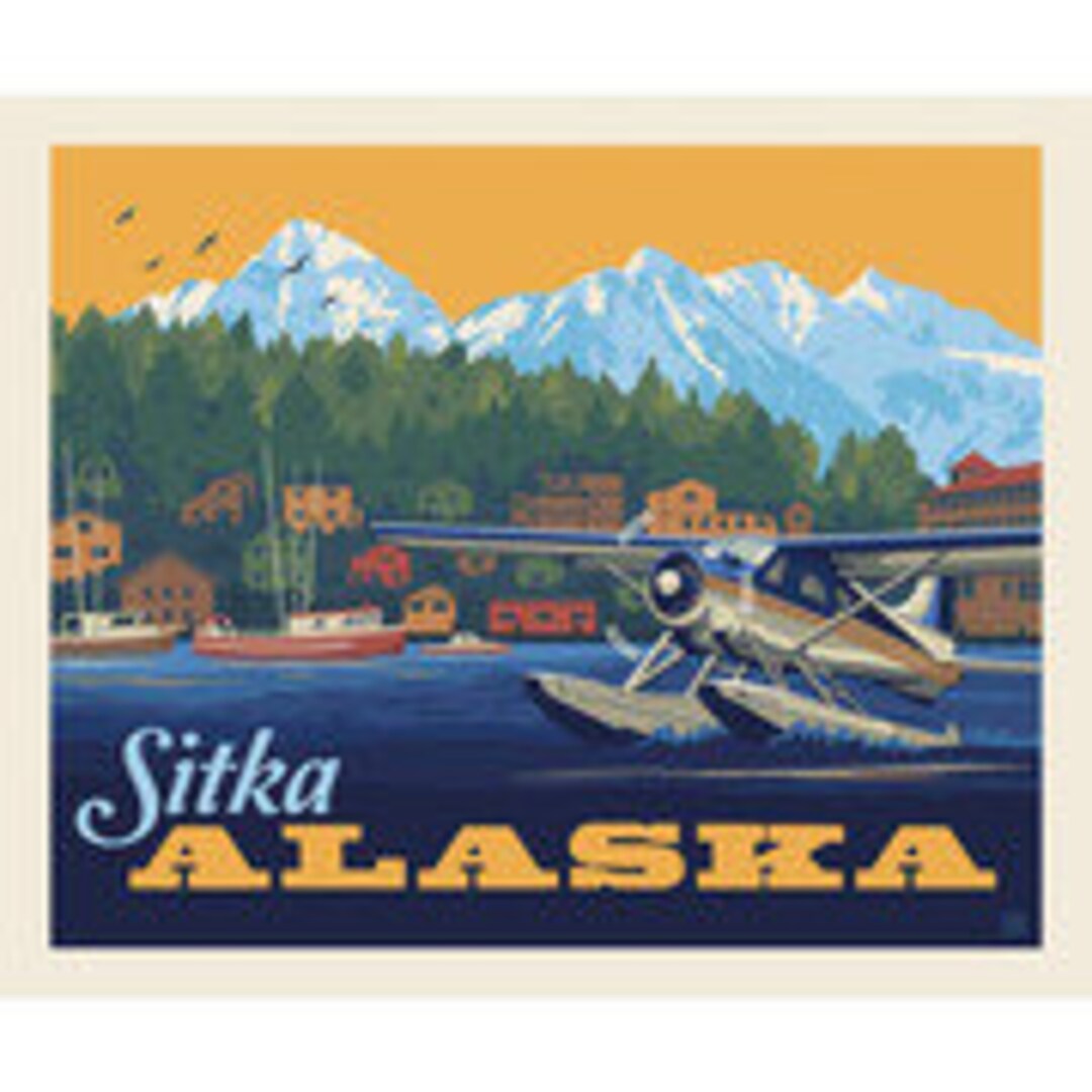 Destinations Sitka Alaska Poster Panel Alaska From Riley Blake Fabrics ...