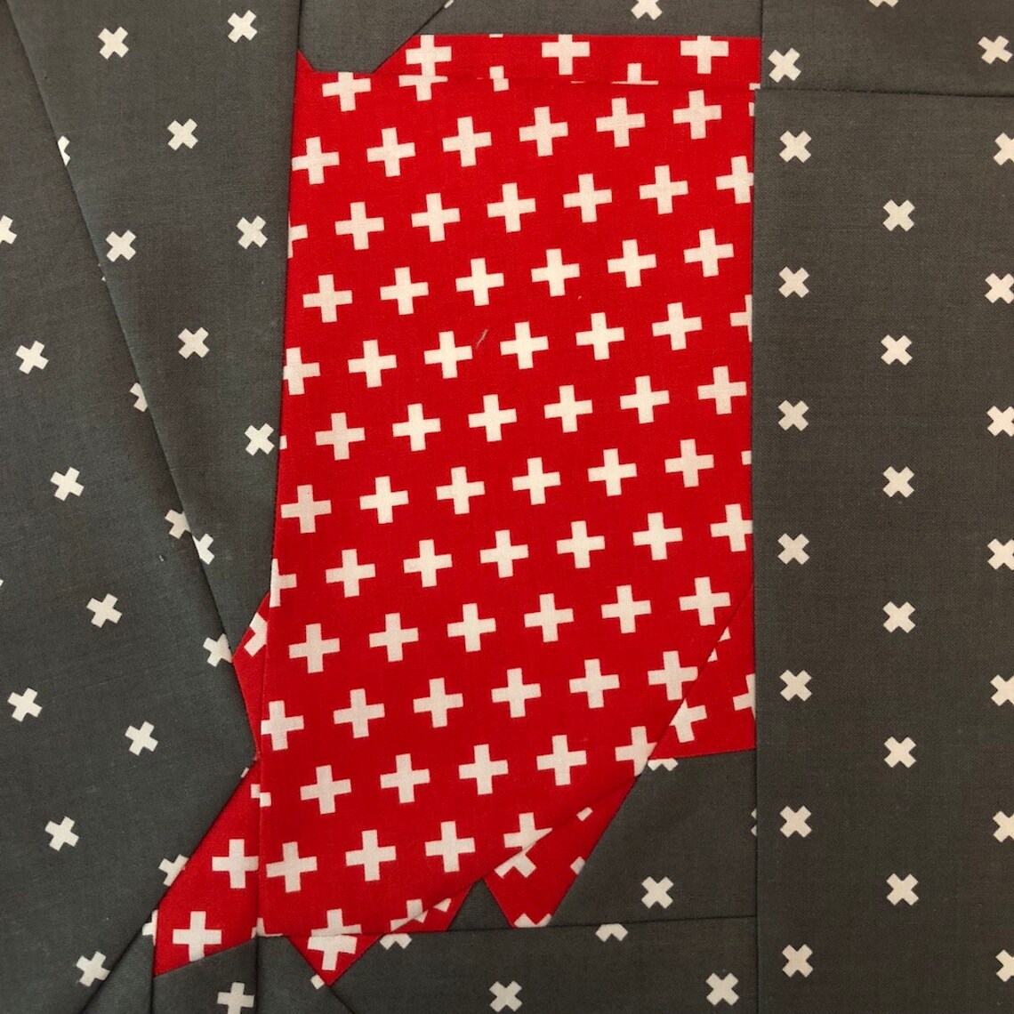 Paper Pieced Block of the State of Indiana by Judy Gauthier | Etsy