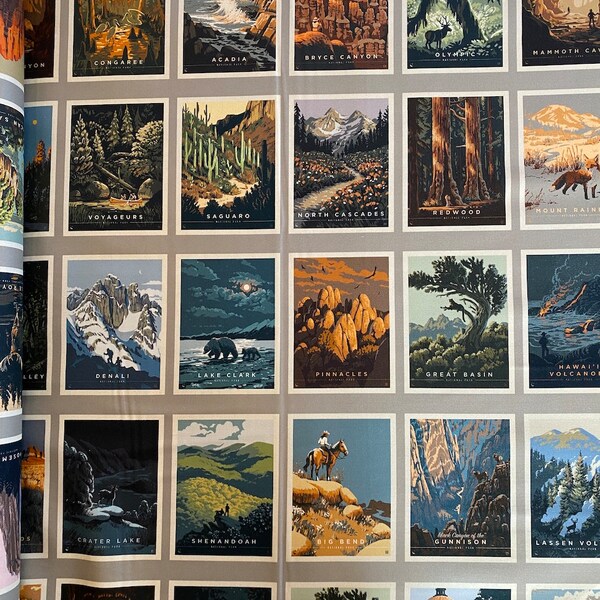 National Park Fabric - Etsy
