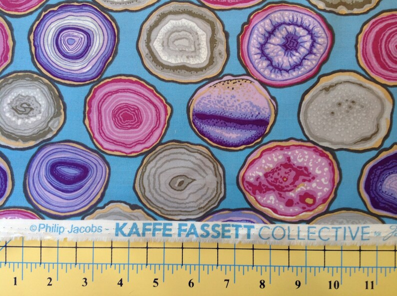 Geodes on Sky by Philip Jacobs for Kaffe Fassett Collective | Etsy