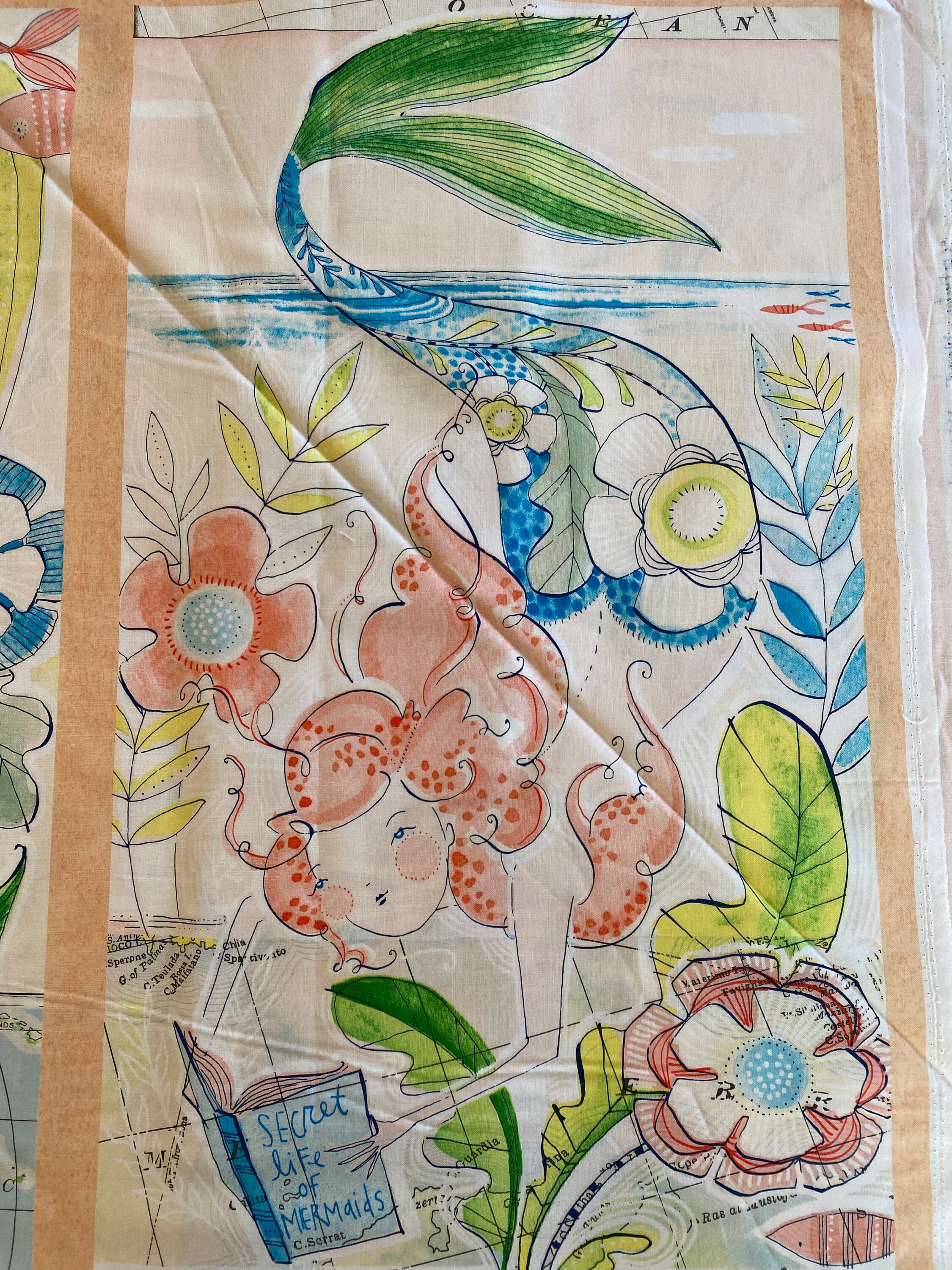 Mermaid Days by Cori Dantini for Blend Fabrics Large Mermaid Panel - Etsy