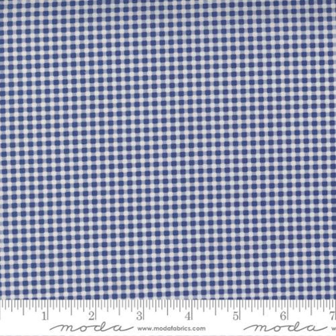 Picture Perfect in Navy Blue Checked by American Jane for Moda Fabrics ...