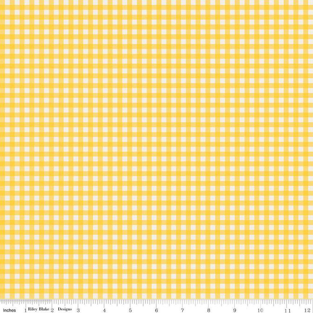 Copacetic by Julia Frazier for Riley Blake Fabrics Gingham in Lemon ...