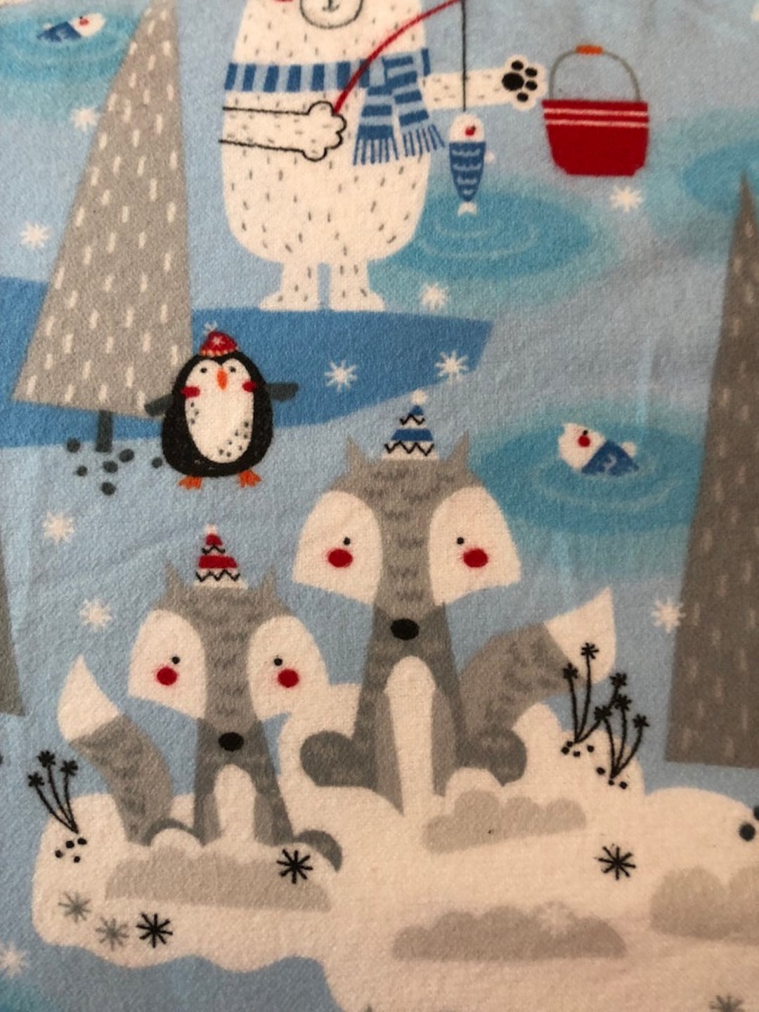 Polar Pals Animal Print by Swiggle Stick Studio for Studio E Flannel - Etsy