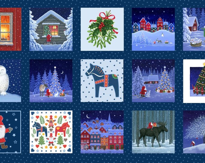 Tomten's Folklore Christmas 5" Panel by Lewis and Irene - Etsy