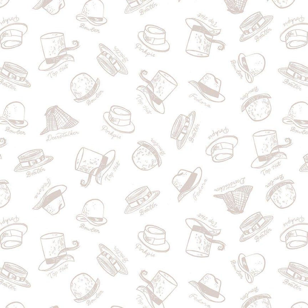 Head Dress Dear Stella Fabrics Dapper Dan in White by Rae Ritchie - Etsy