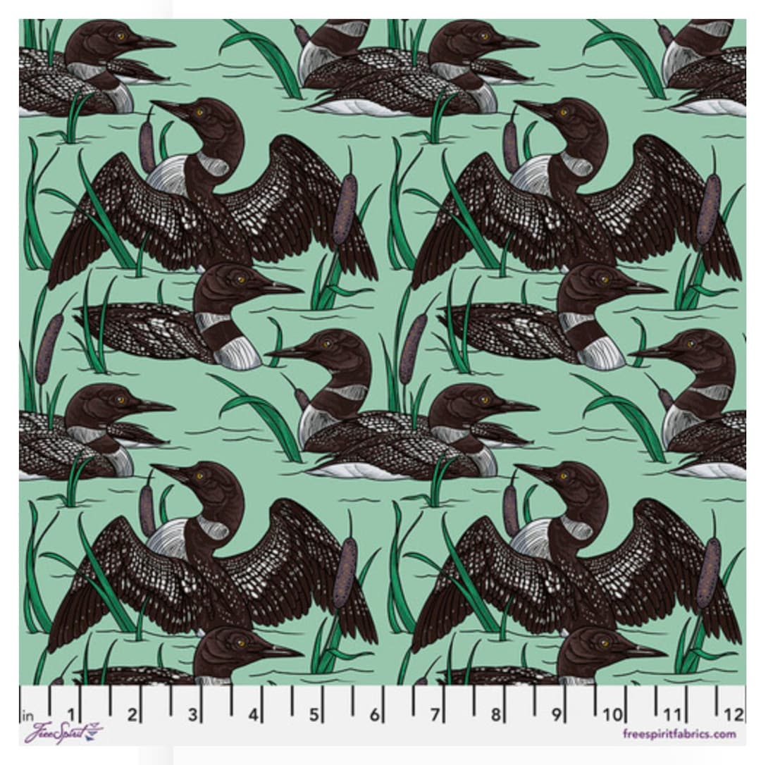 Loons From Birds of a Feather by Rachel Hauer for Free Spirit Fabrics ...
