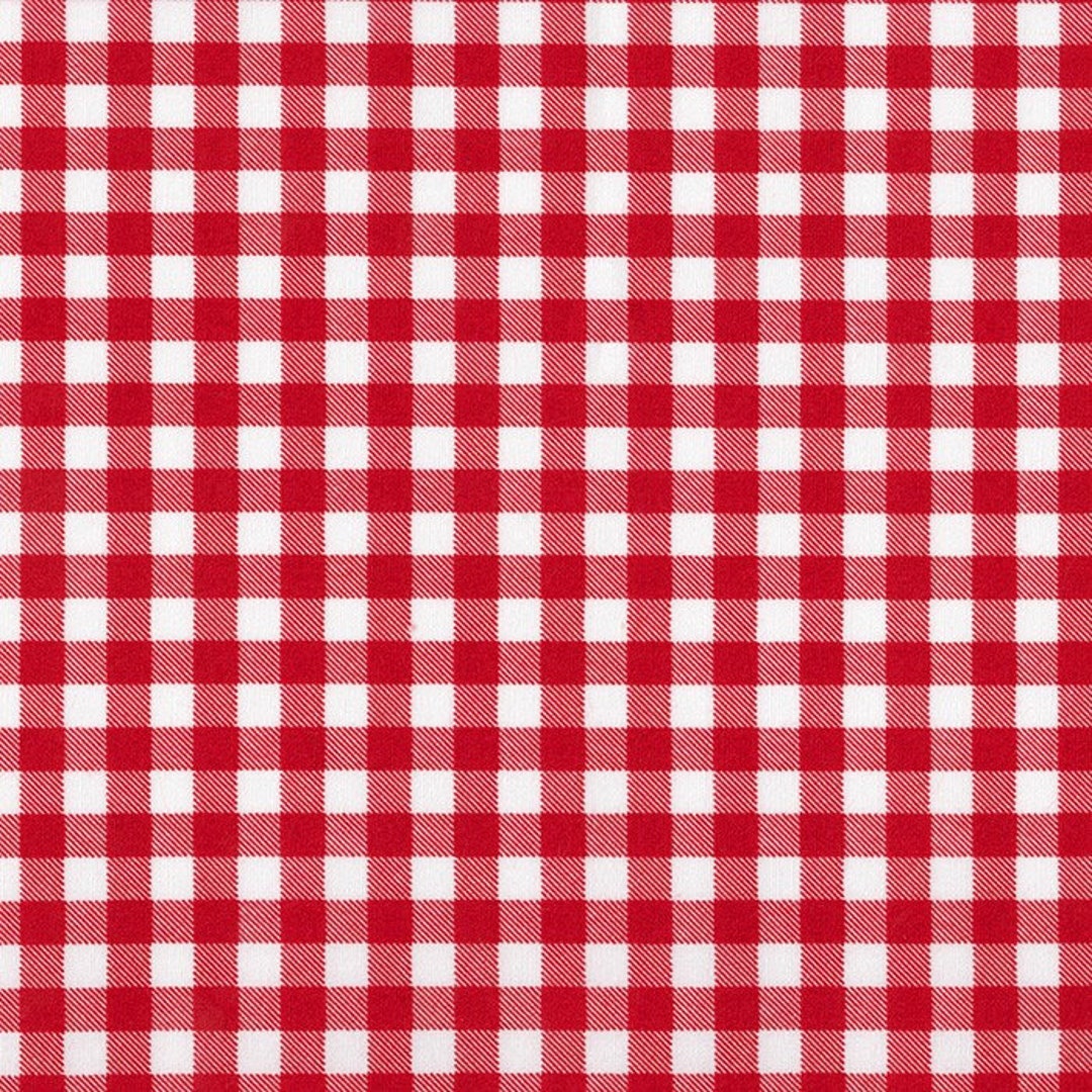 Printed Gingham Check in Scarlett for Sevenberry Fabrics - Etsy