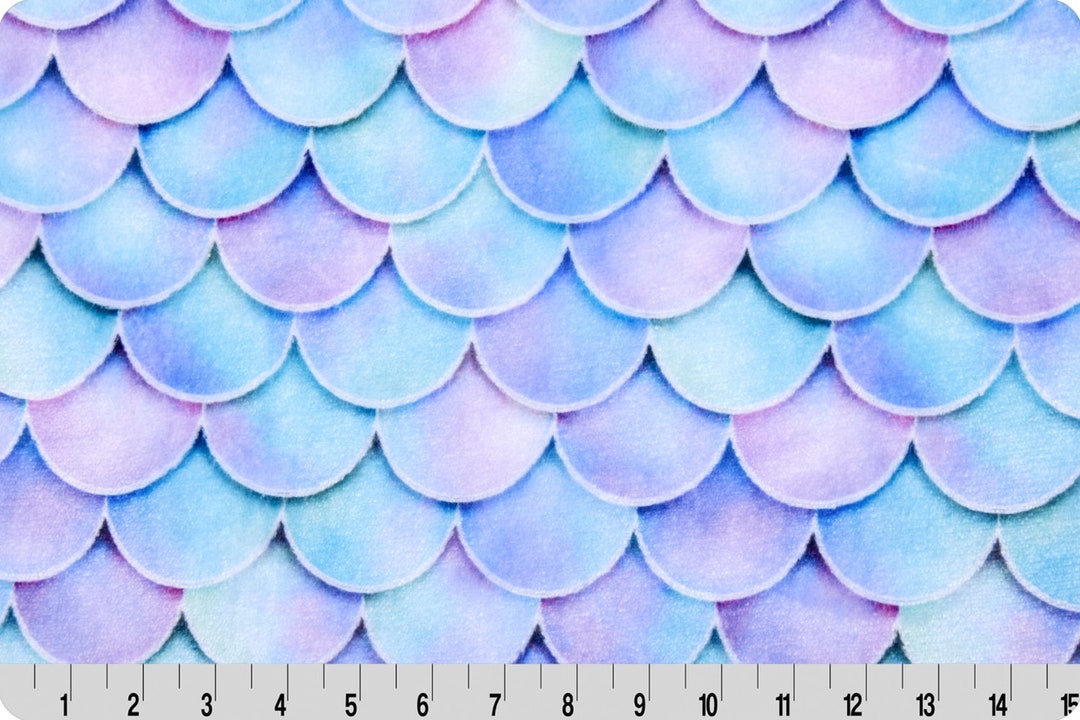 Digital Mermaid Fin Cloud Cuddle by Shannon Fabrics (cuddle on Both ...