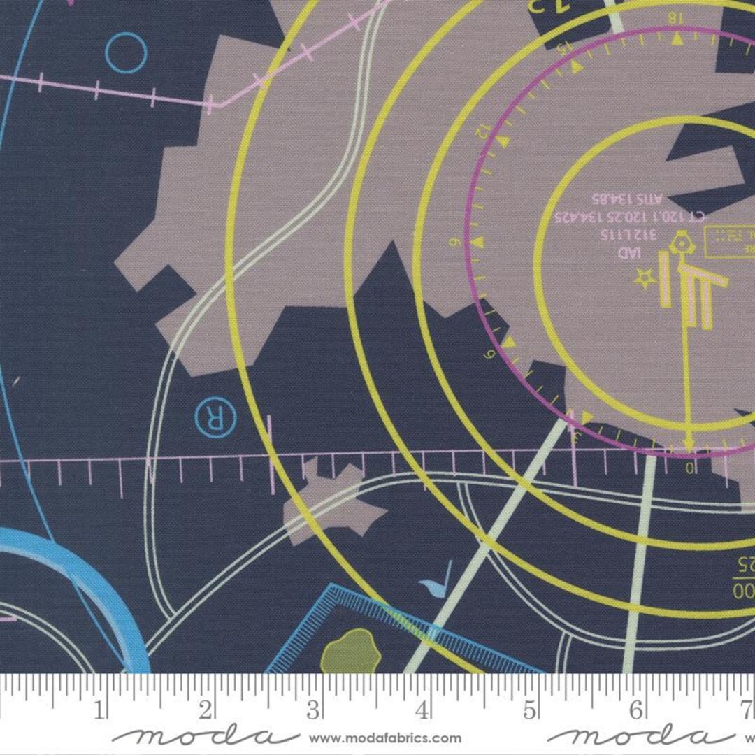 High Flight by Sariditty for Moda Fabrics Radar Map - Etsy