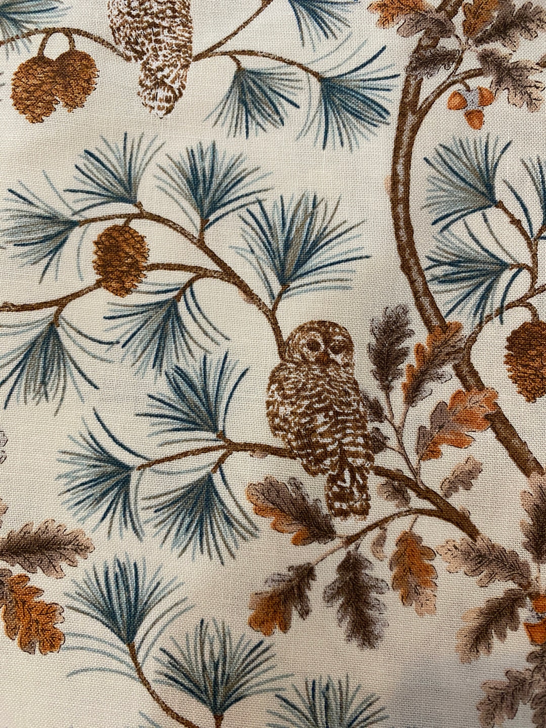 Woodland Blooms Owlswick in Linen by Sanderson for Free Spirit Fabrics ...