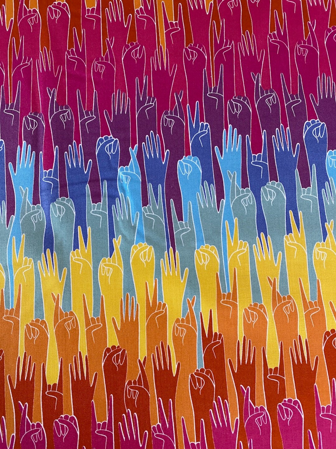 Girl Power Rainbow Hands by Damask Love for Riley Blake Fabrics - Etsy