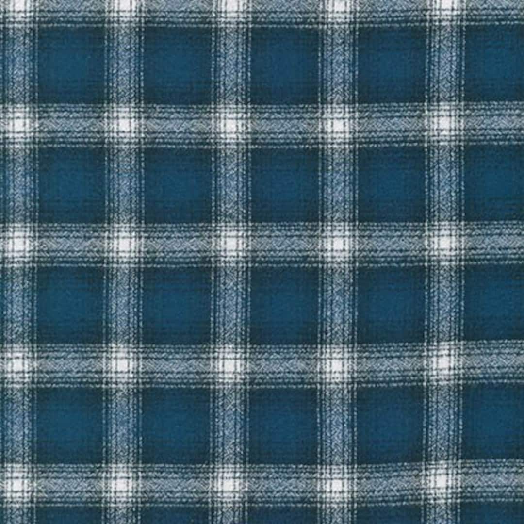 Mammoth Flannel in Cobalt From Robert Kaufman Fabrics SRKF-14895-72 - Etsy