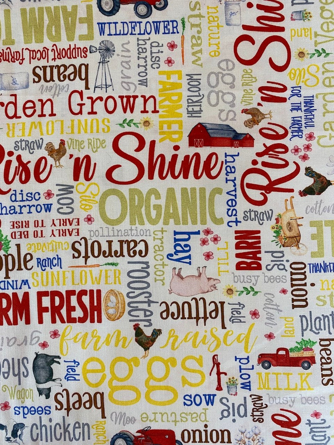 Farm Fresh Words on White From Rise and Shine by Andi Metz for Kanvas ...