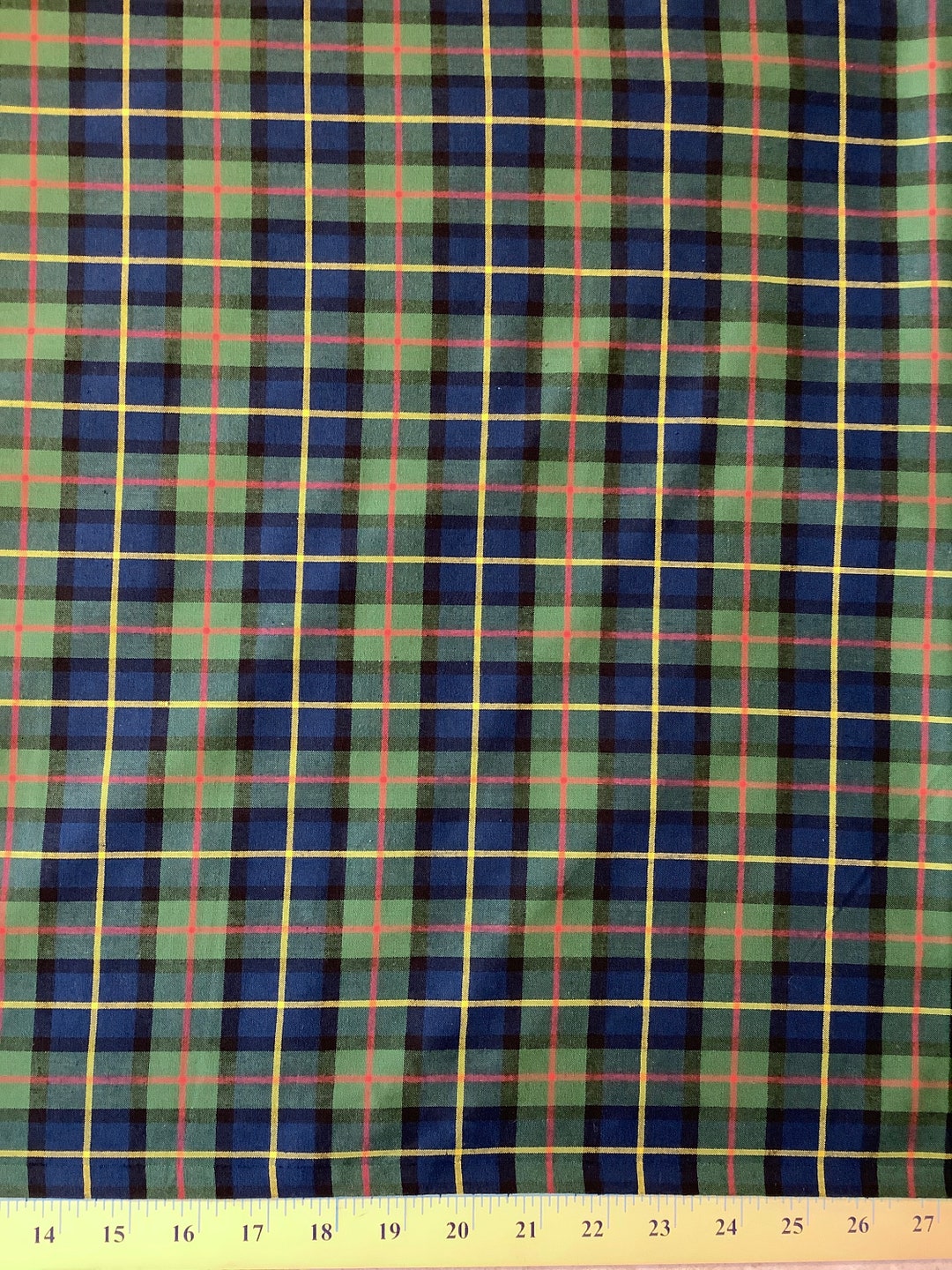 Classic Plaids Outland Tartans by Marcus Fabrics in Green Blue W21810 ...