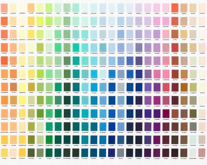 Kona Cotton Printed Color Chart From Robert Kaufman Fabrics - Etsy
