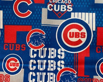 Chicago Cubs Blue Fabric 18 X 58 100% Cotton . - Etsy