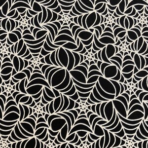 Boo! by Delphine Cubitt for Henry Glass Fabrics Glow in the Dark Spider ...