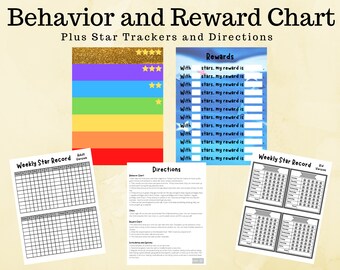 Printable Fairy Reward Chart Fairy Sticker Chart Kids - Etsy