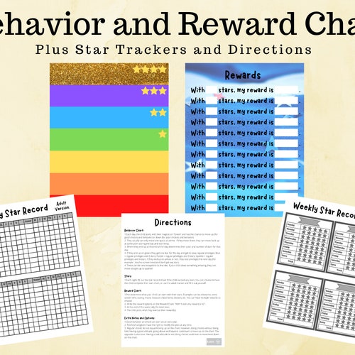 Behavior and Reward Chart for Kids to Use Daily at Home - Etsy