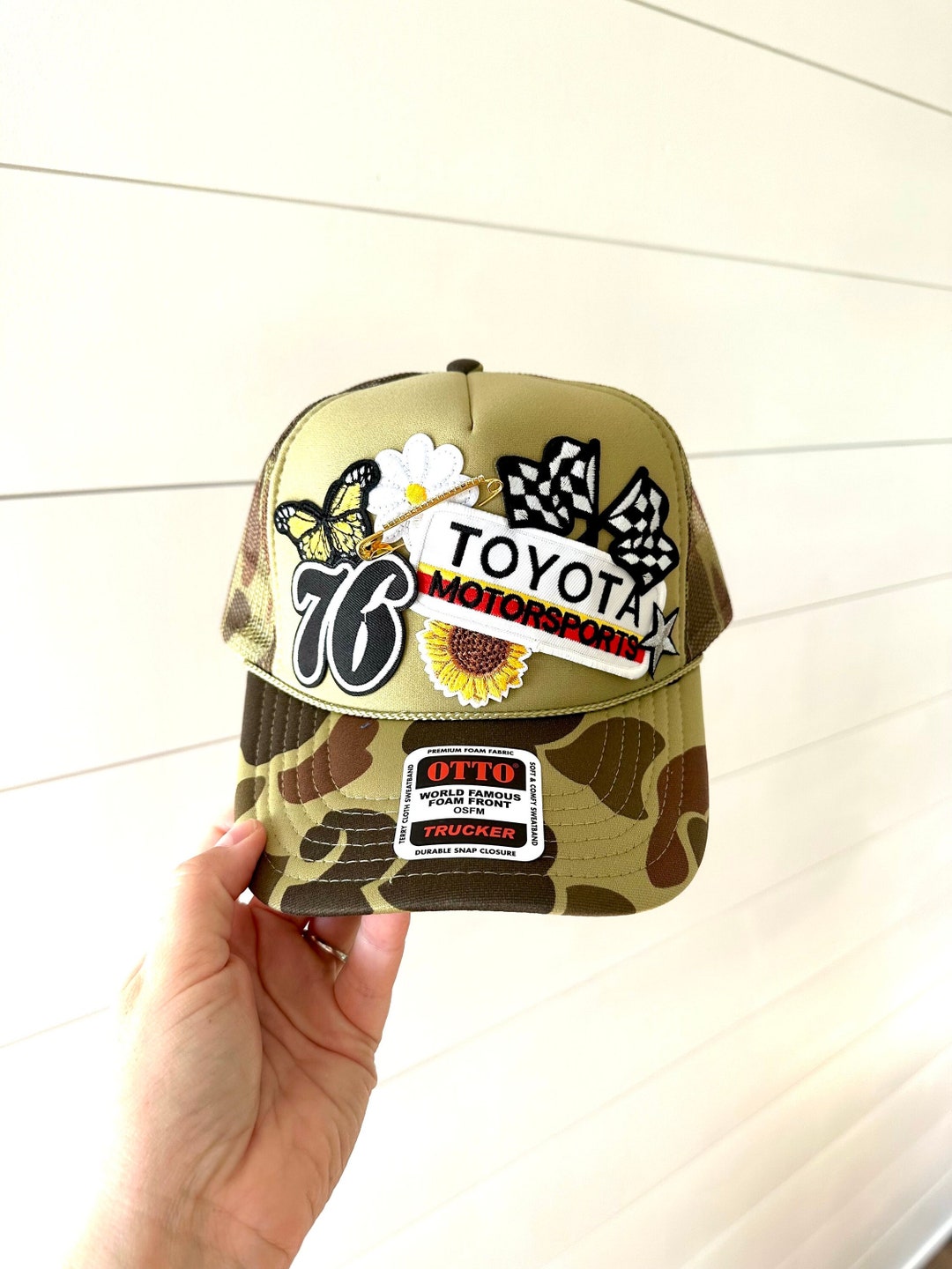 Trucker Patch Hat/trucker Hat With Patches/iron on Patches for Hats ...