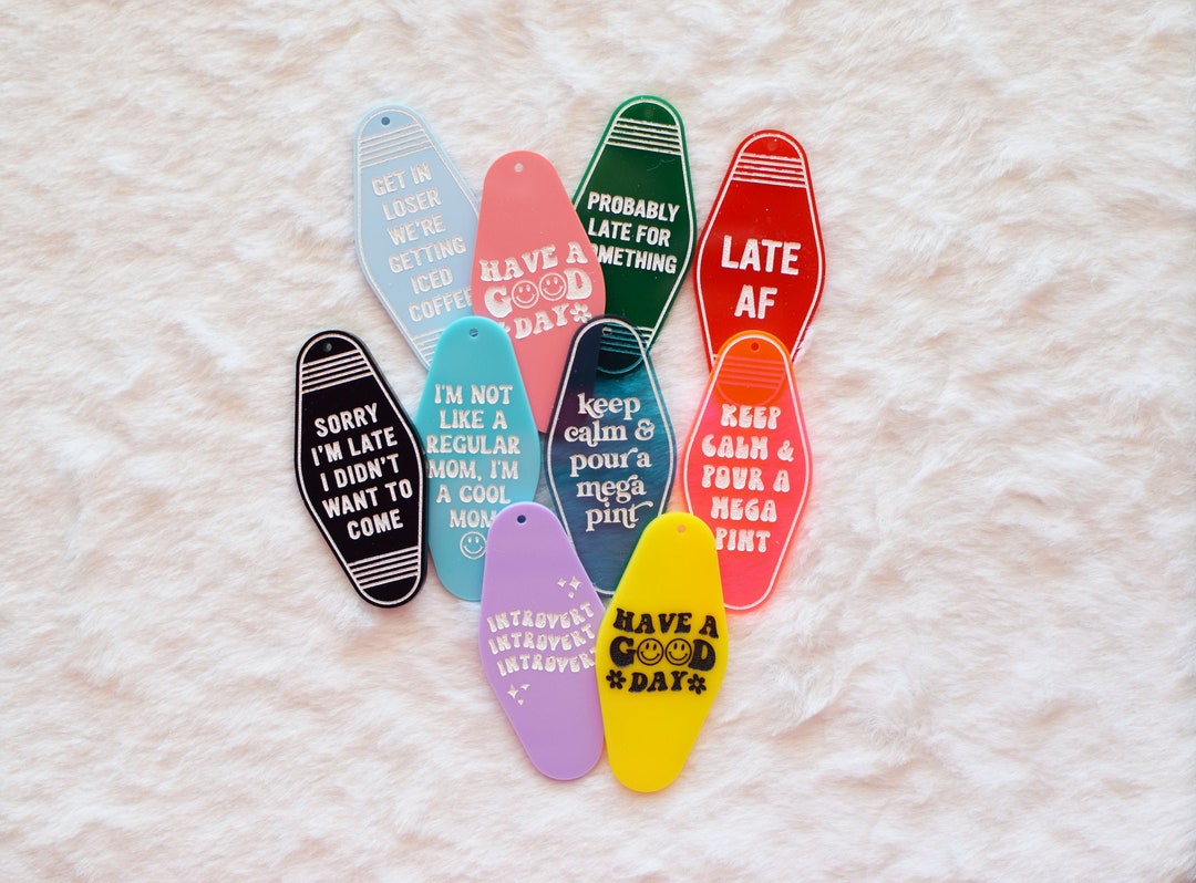 Retro Motel Keychain/funny Keychain/motel Keychain/funny Accessories ...