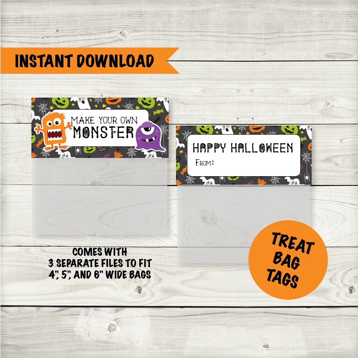 Make Your Own Monster Tags for Treat Bags//instant Download - Etsy