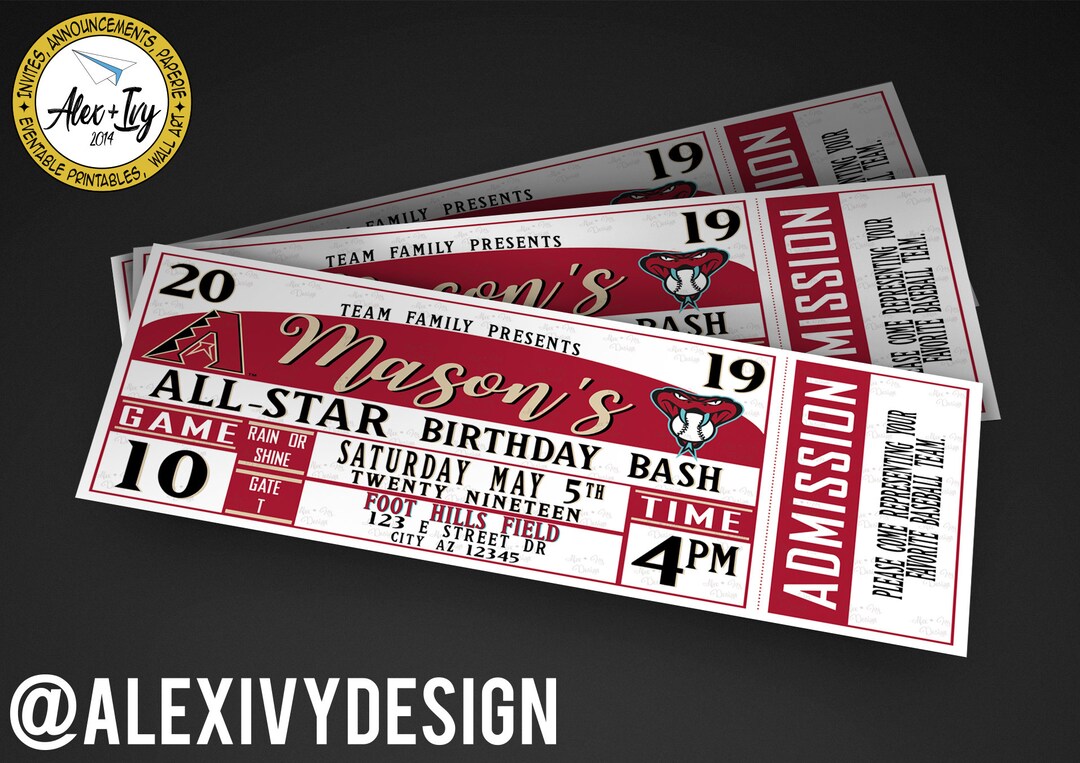 All Star Birthday Bash - Diamondbacks Birthday Inspired - Baseball ...