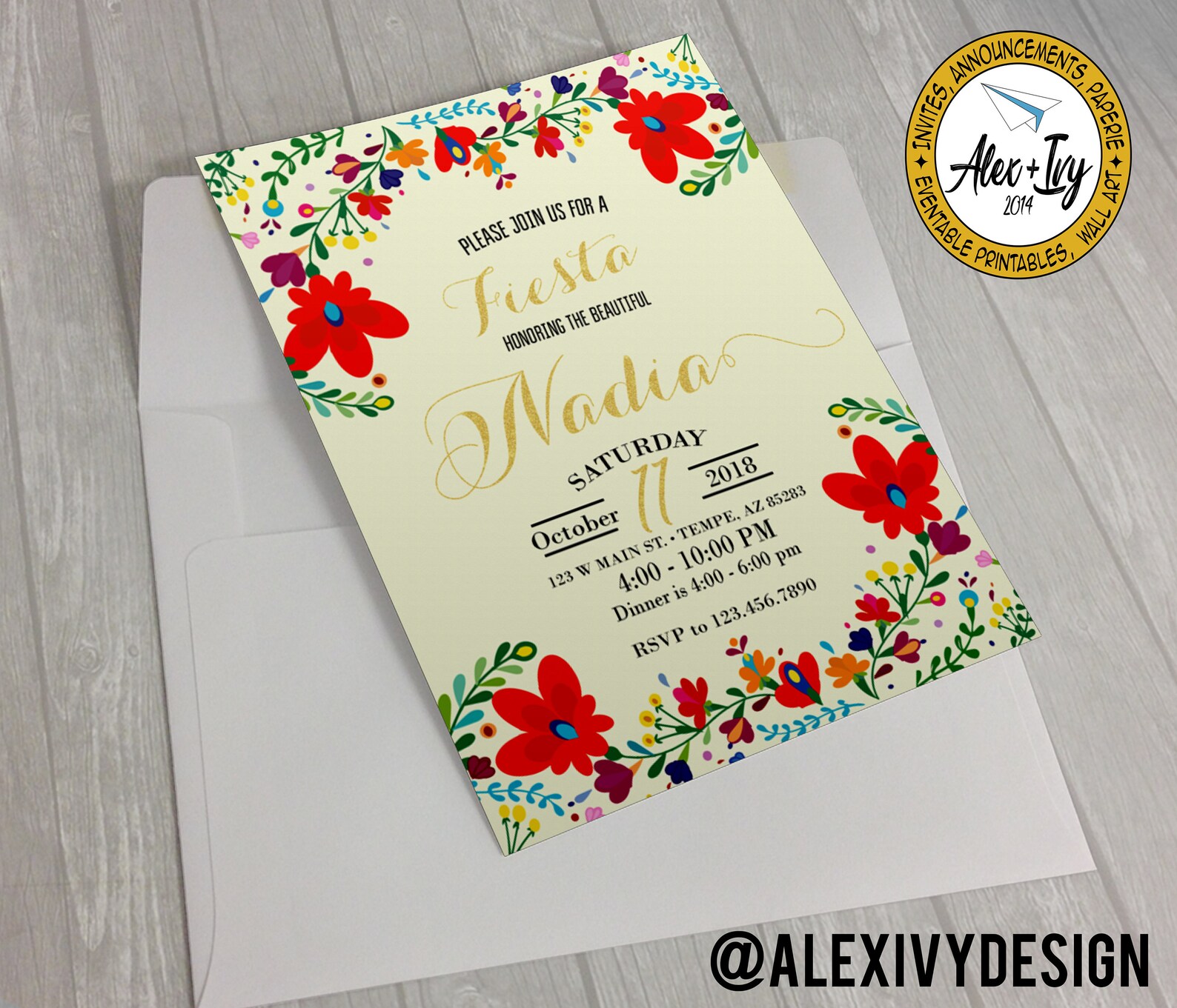 Floral Fiesta Invitation Printable- Digital File - Etsy