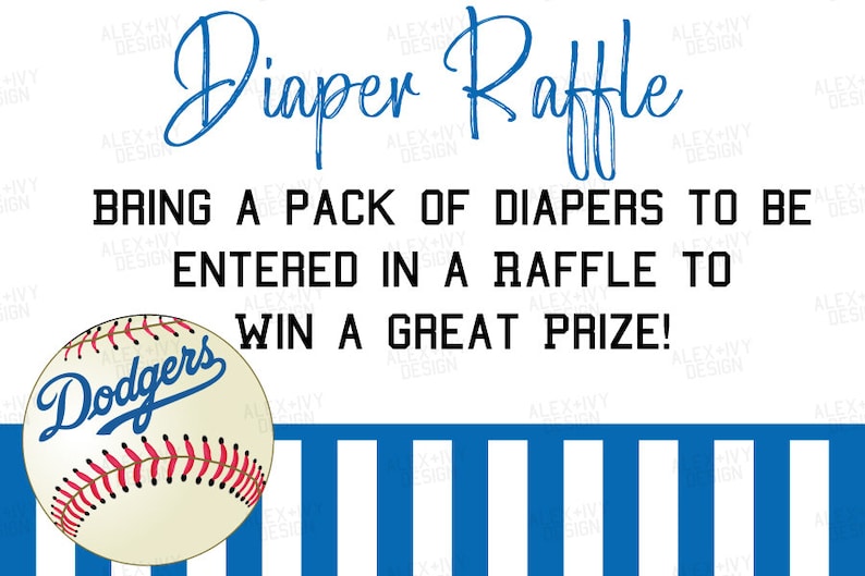 Dodger All-access Baseball Babyshower Invite DIY Printable - Etsy