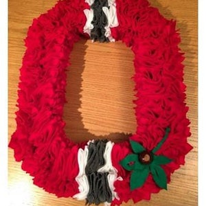 The Ohio State University Block O Wreath - Scarlet With Dark Grey ...