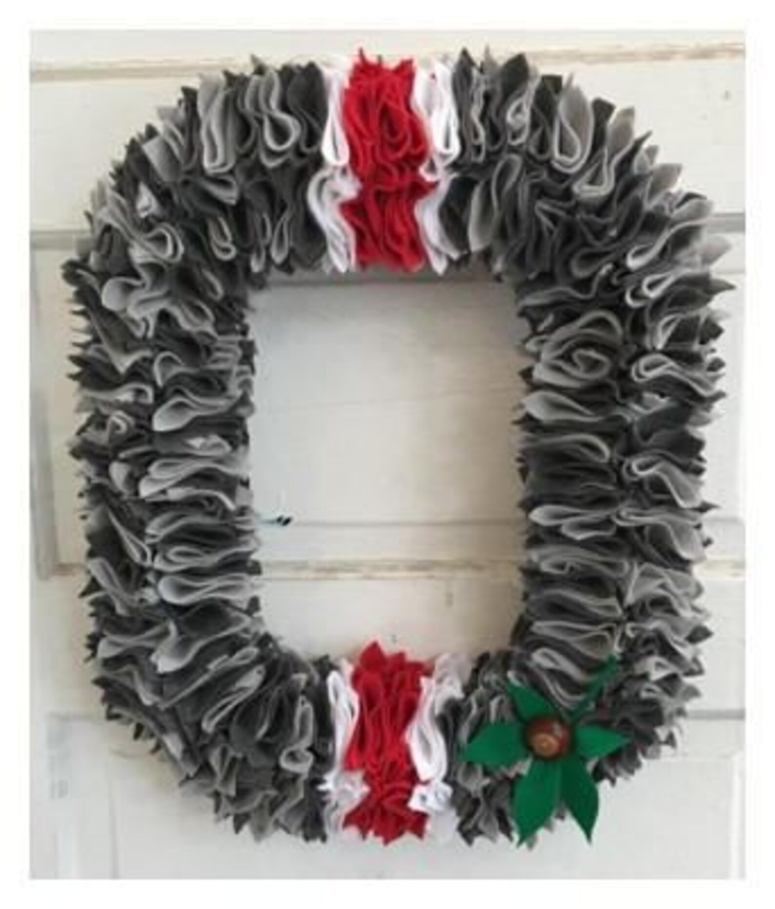 The Ohio State University Block O Wreath - Alternating Grey Helmet - Etsy