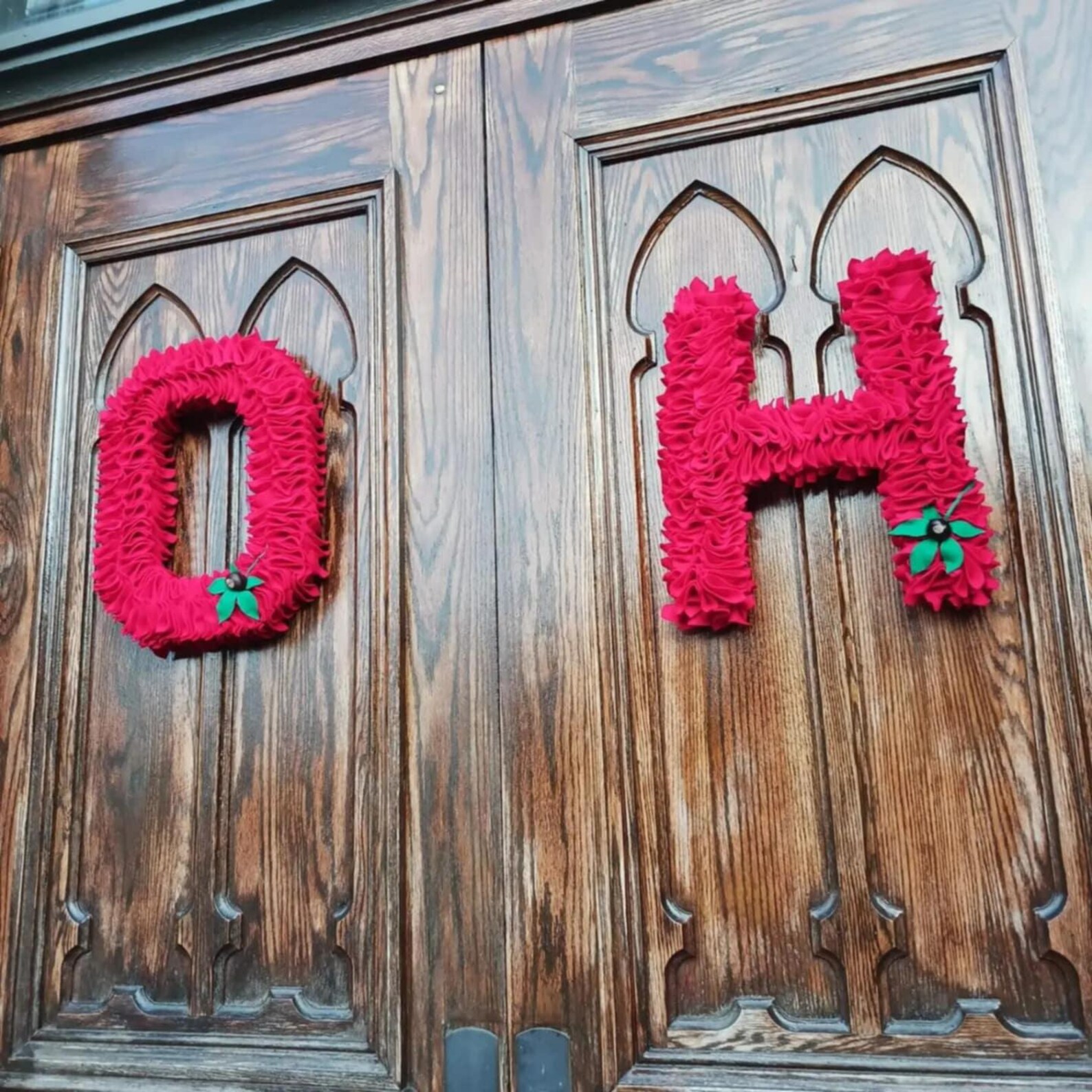 The Ohio State University Block O Wreath - Alternating Grey With ...