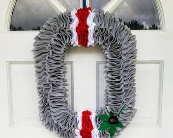The Ohio State University Block O Wreath All Scarlet red - Etsy