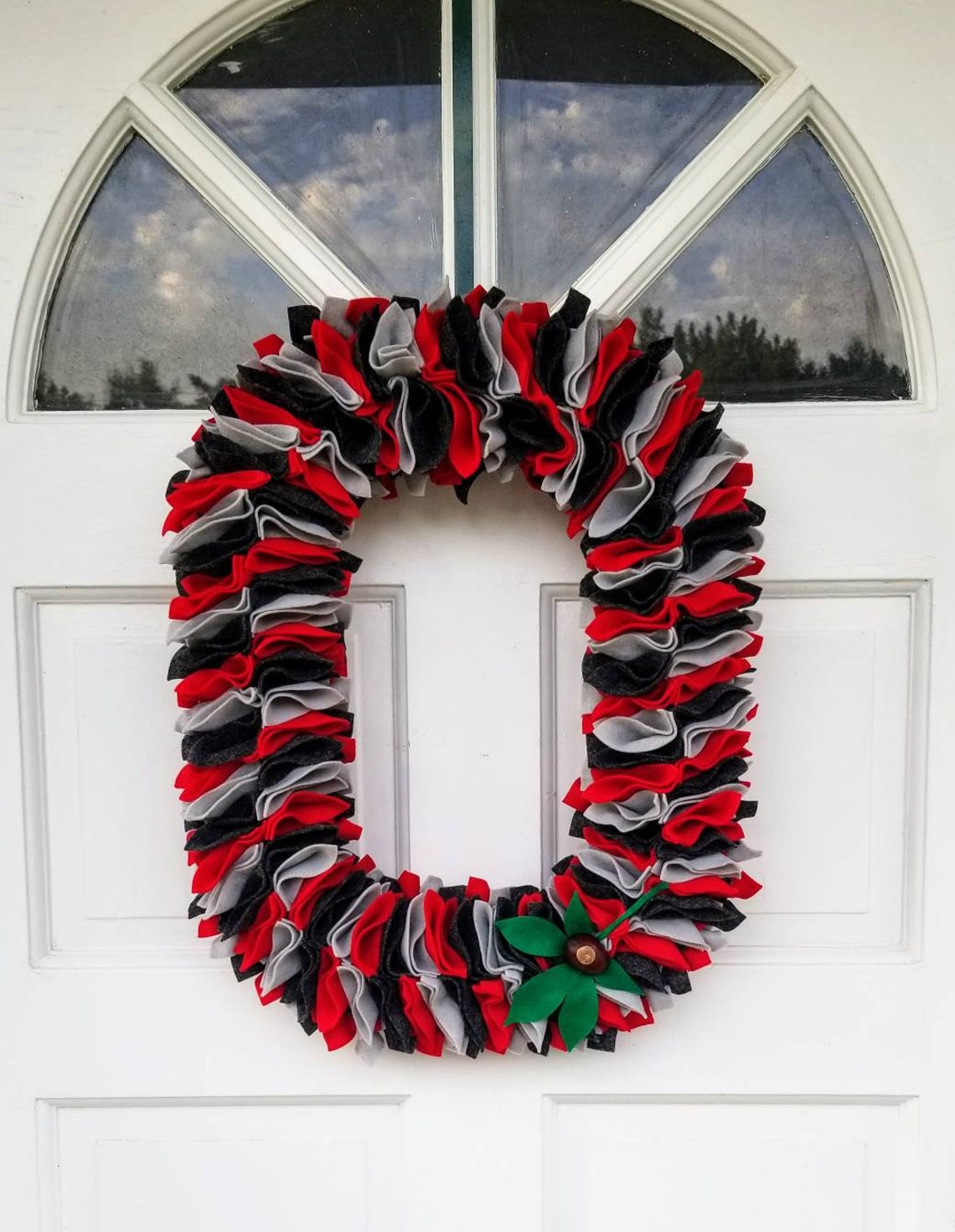 The Ohio State University Block O Wreath Three Color - Etsy