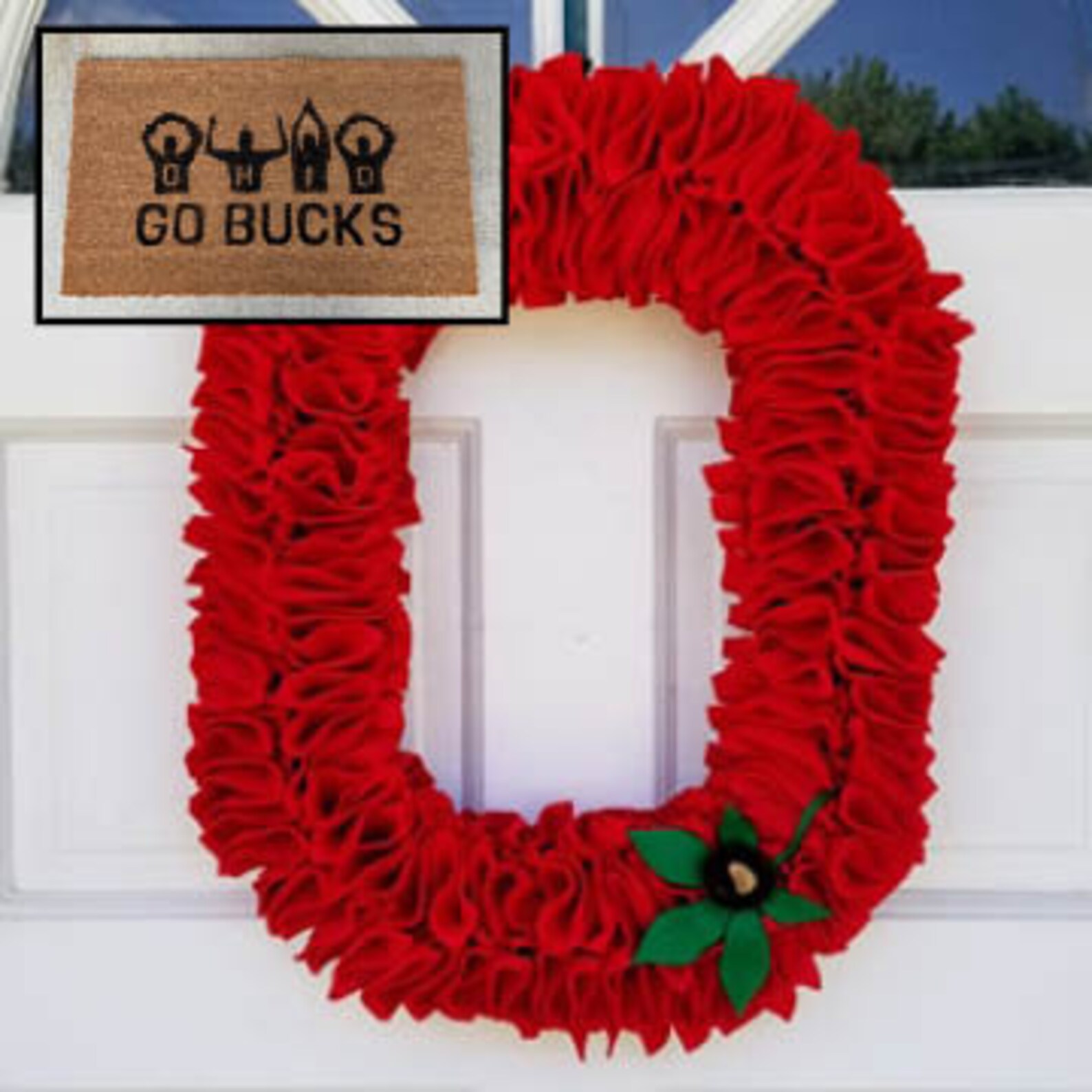 The Ohio State University Block O Wreath All Scarlet red - Etsy