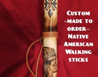 Native American Walking Stick - Etsy