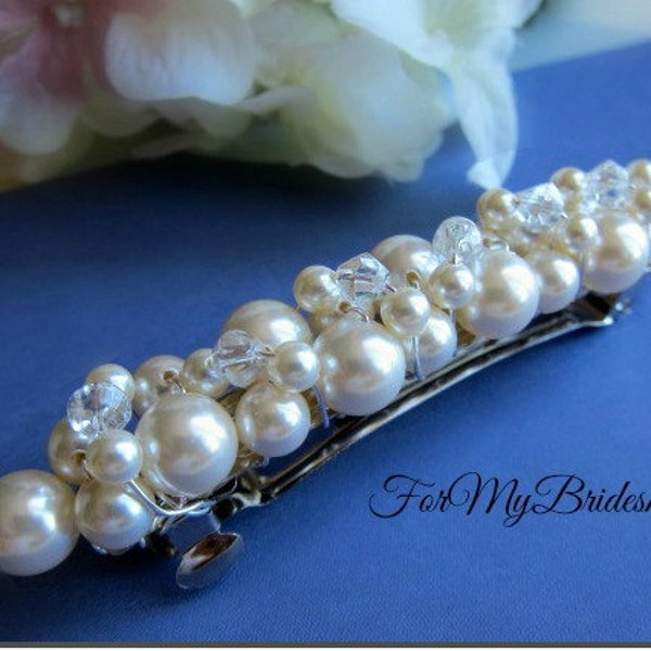 Pearl Barrette - Etsy