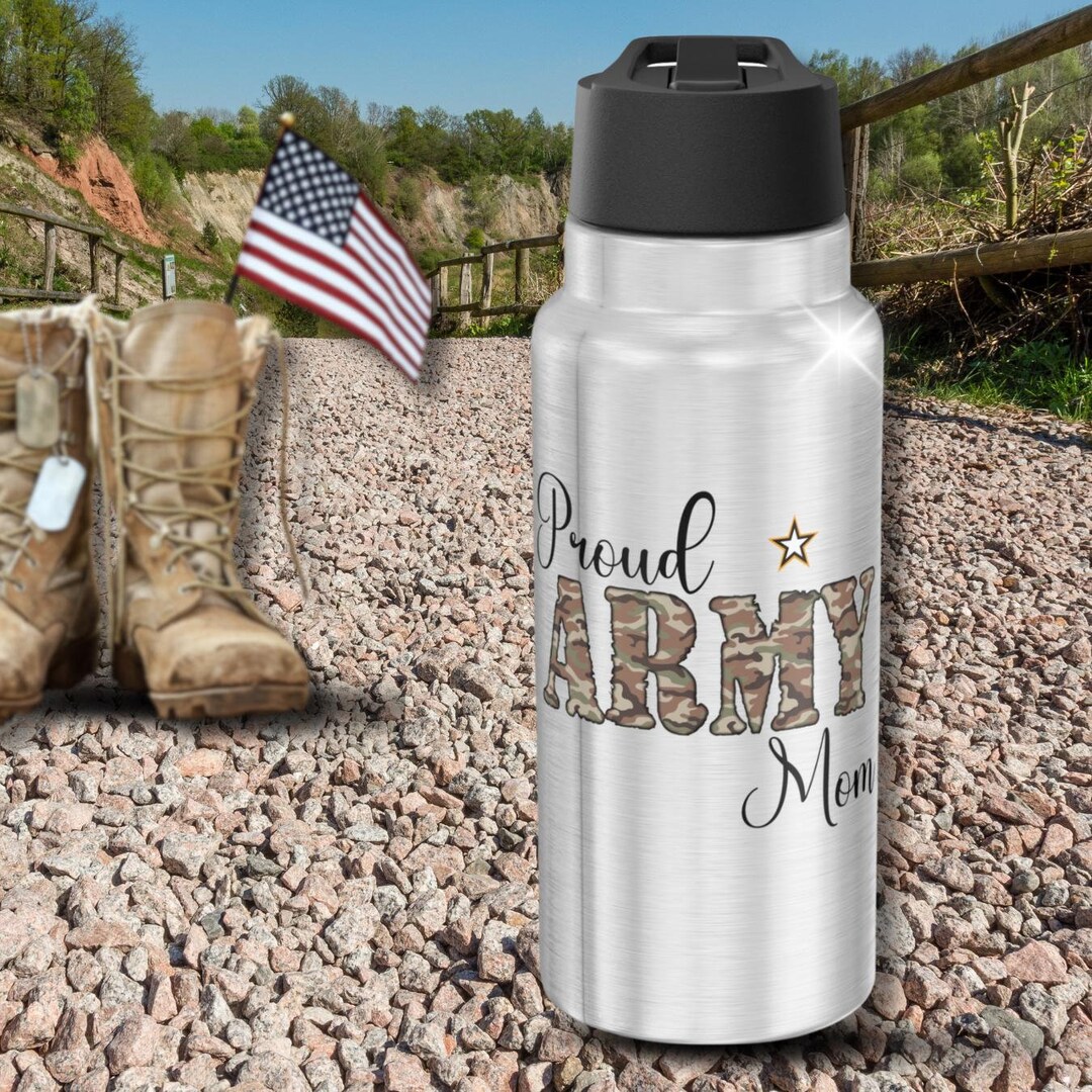 Personalized Army Tumbler, Proud Army Coffee Cup, Stainless Steel 32oz ...