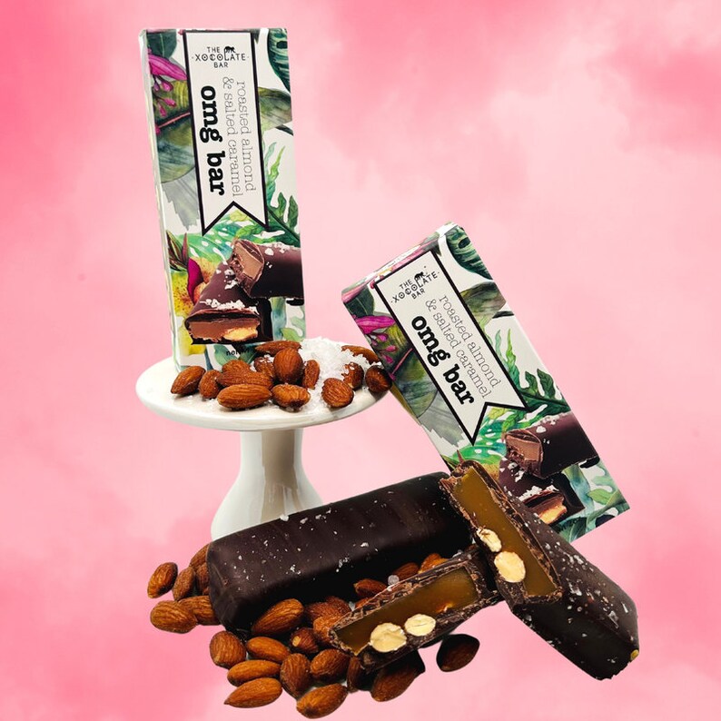 The Xocolate Bar Omg Bar Roasted Almond & Salted Caramel - Etsy