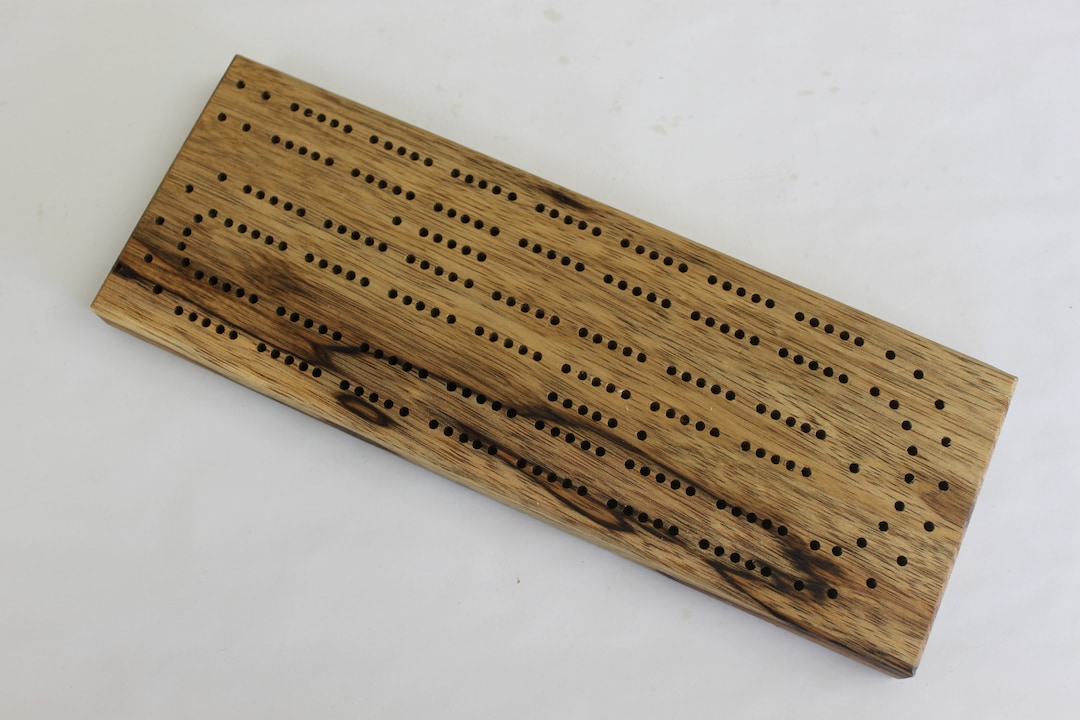 2 Player Cribbage Board Made of Black Limba - Etsy