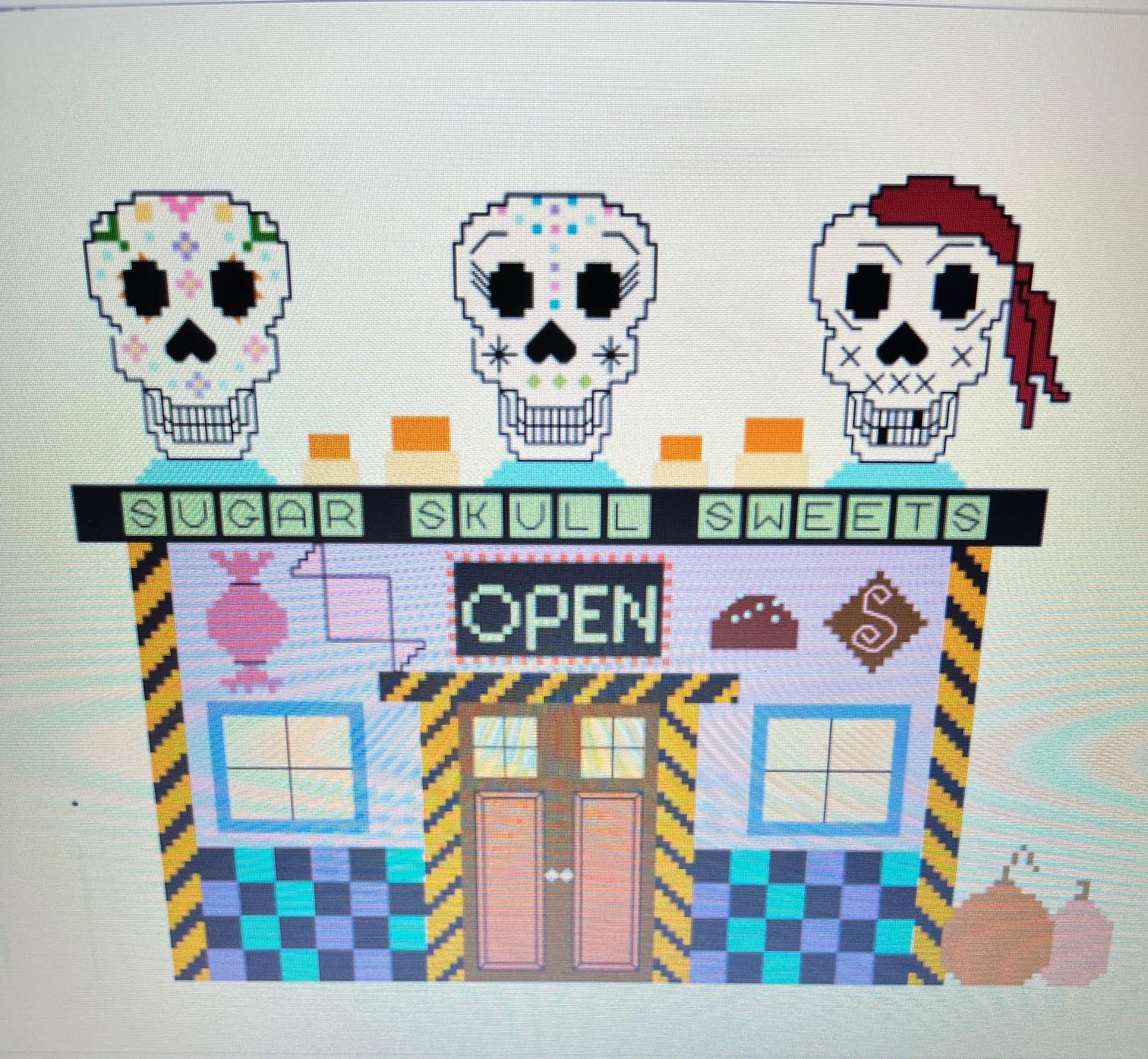 Sugar Skull Sweets Cross Stitch Pattern - Etsy
