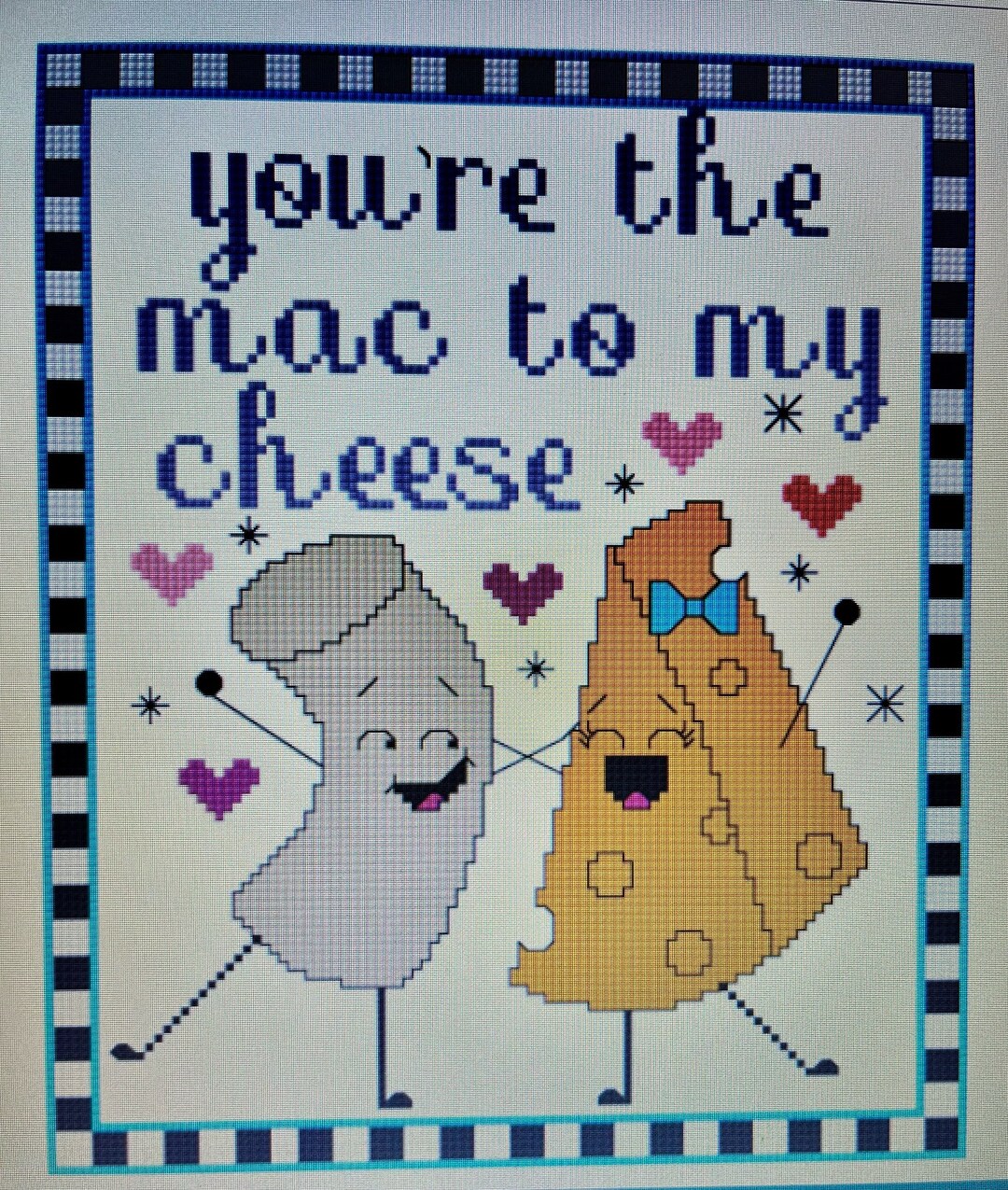 Cheesy Love Cross Stitch - Etsy