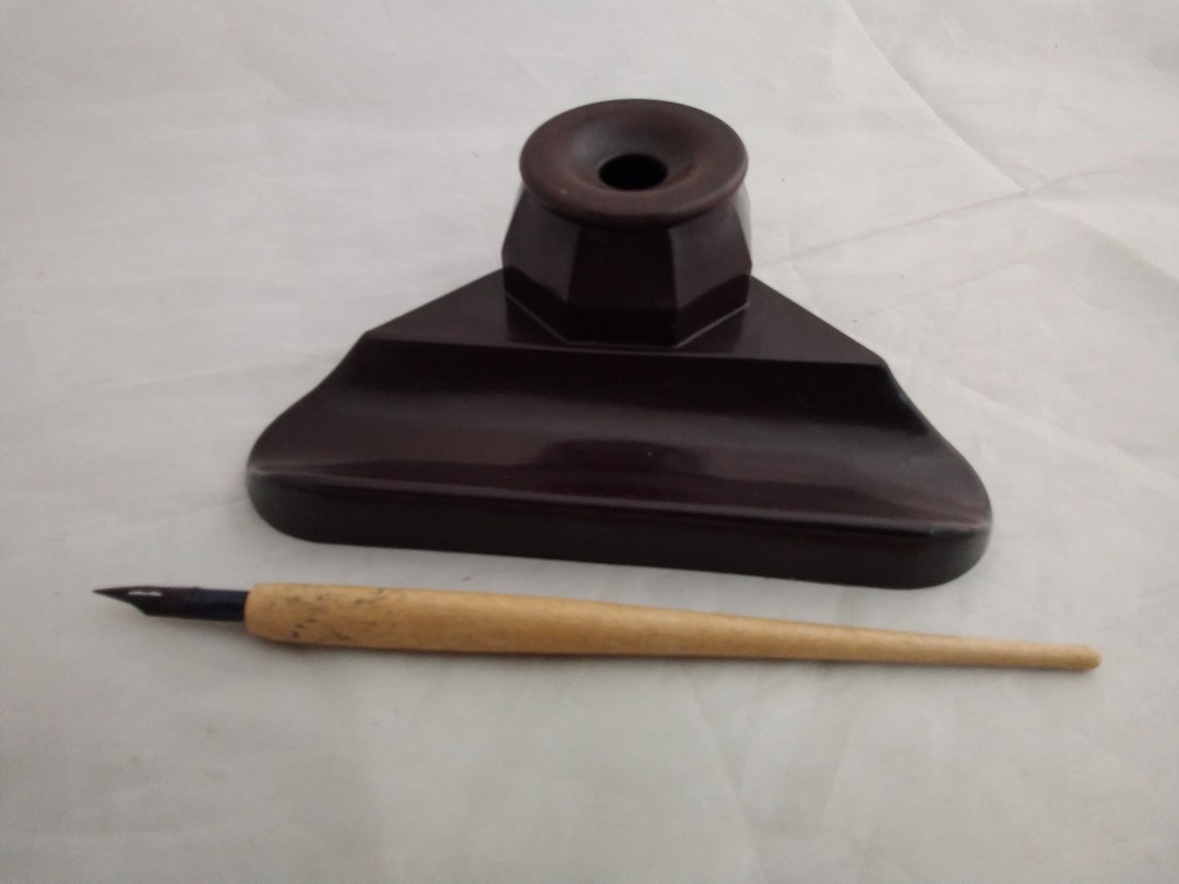 Vintage Bakelite Ink Well With Dip Pen - Etsy