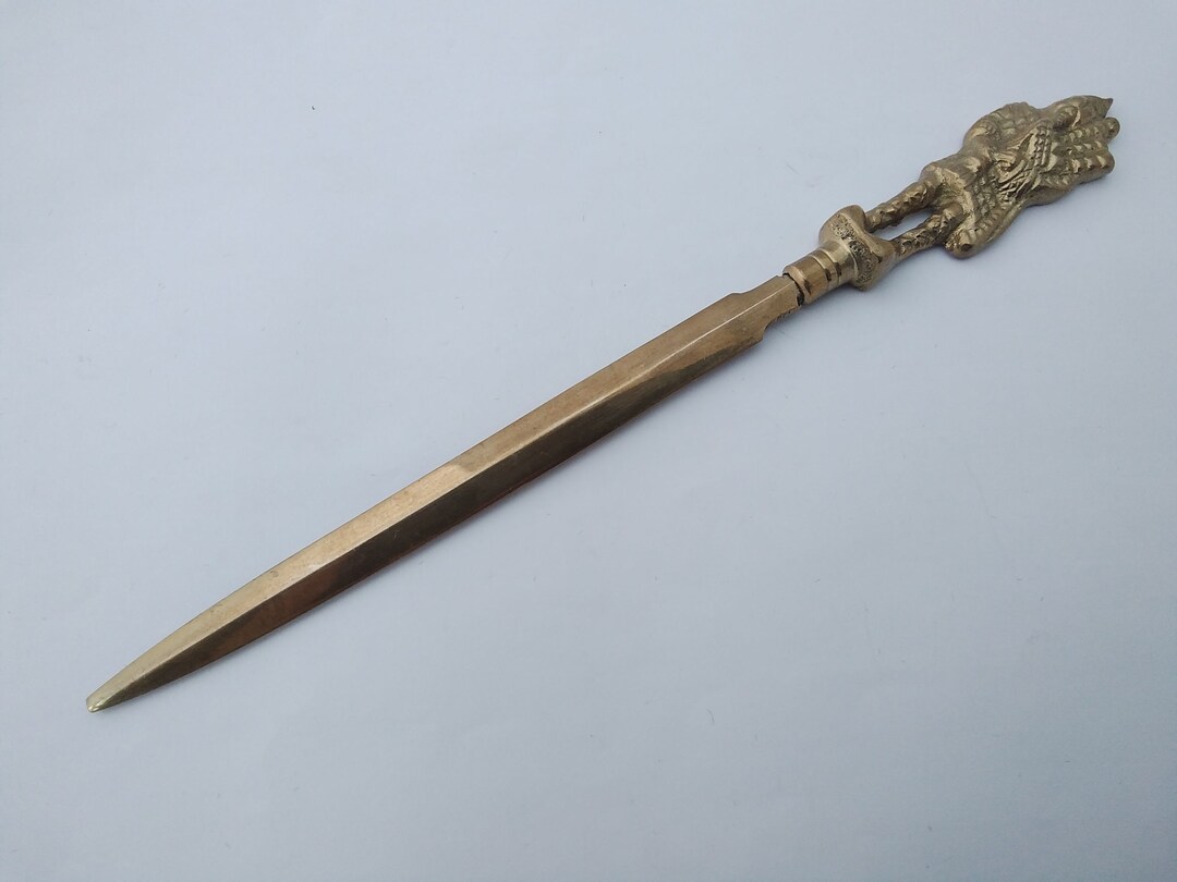 Vintage Brass Scottish Piper Letter Opener - Etsy